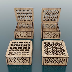 Laser Cut Wooden Box With Lid, Decorative Wooden Gift Box Laser Cut ...