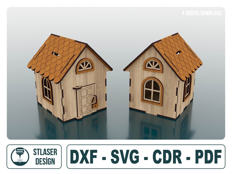 Spardose Laser Cut SVG-Dateien, Münzbank-Dateien, Vektordateien für ...