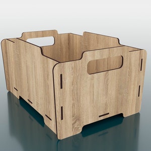 Laser Cut Stackable Storage Box Files, Laser Cut Wooden Box, Vector ...