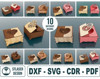 Laser Cut Decorative Box With Lid Svg Files Vector Files for - Etsy