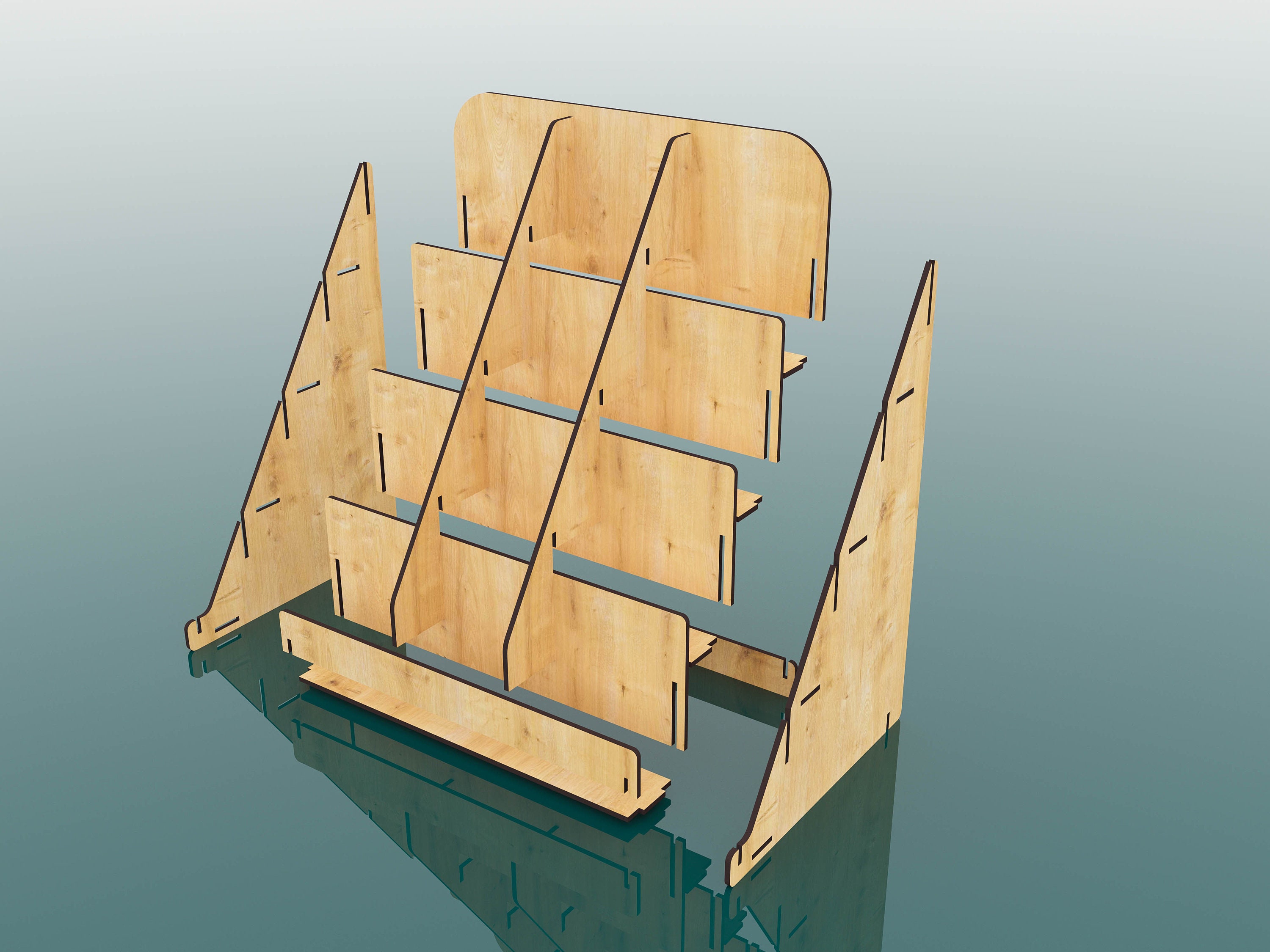 Display Stand Laser Cut Svg Files 4 Shelf Display Stand - Etsy UK