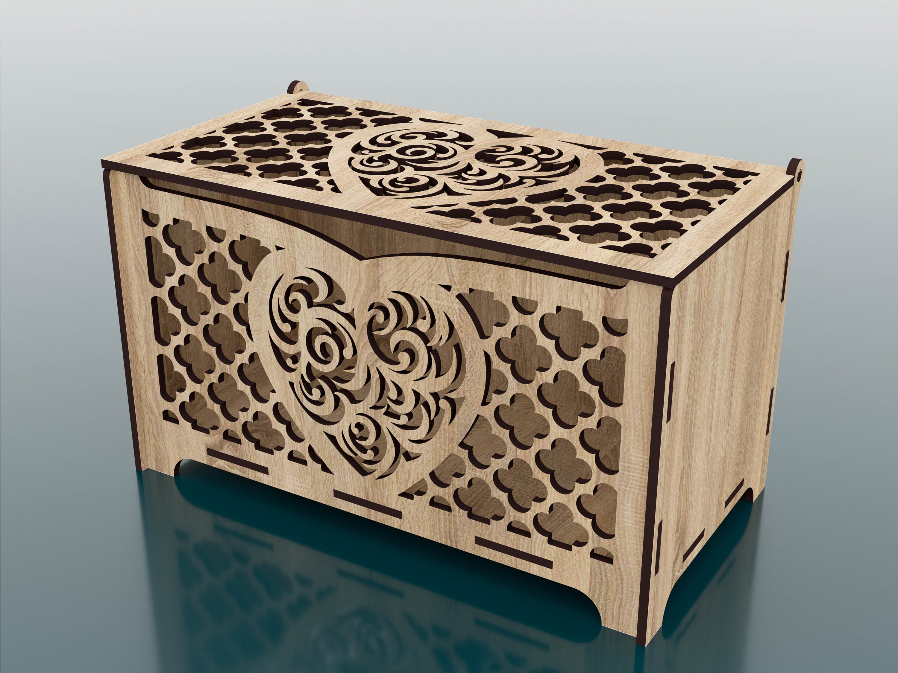 Wooden Box With Heart Laser Cut Wooden Gift Box Laser Cut - Etsy