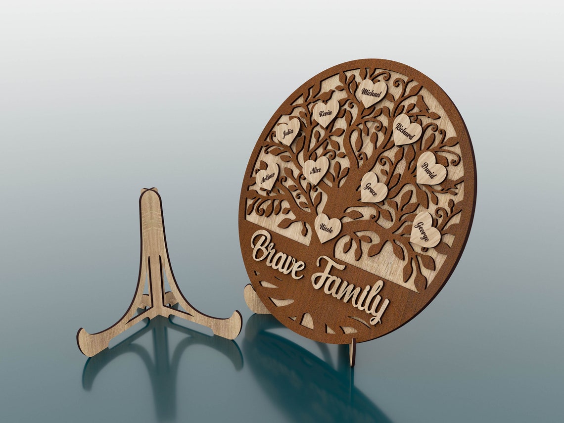 Family Tree Laser Cut Svg Files Vector Files for Wood Laser - Etsy Canada