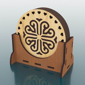 Boxed Coaster Laser Cut Svg Files, Vector Files for Wood Laser Cutting ...