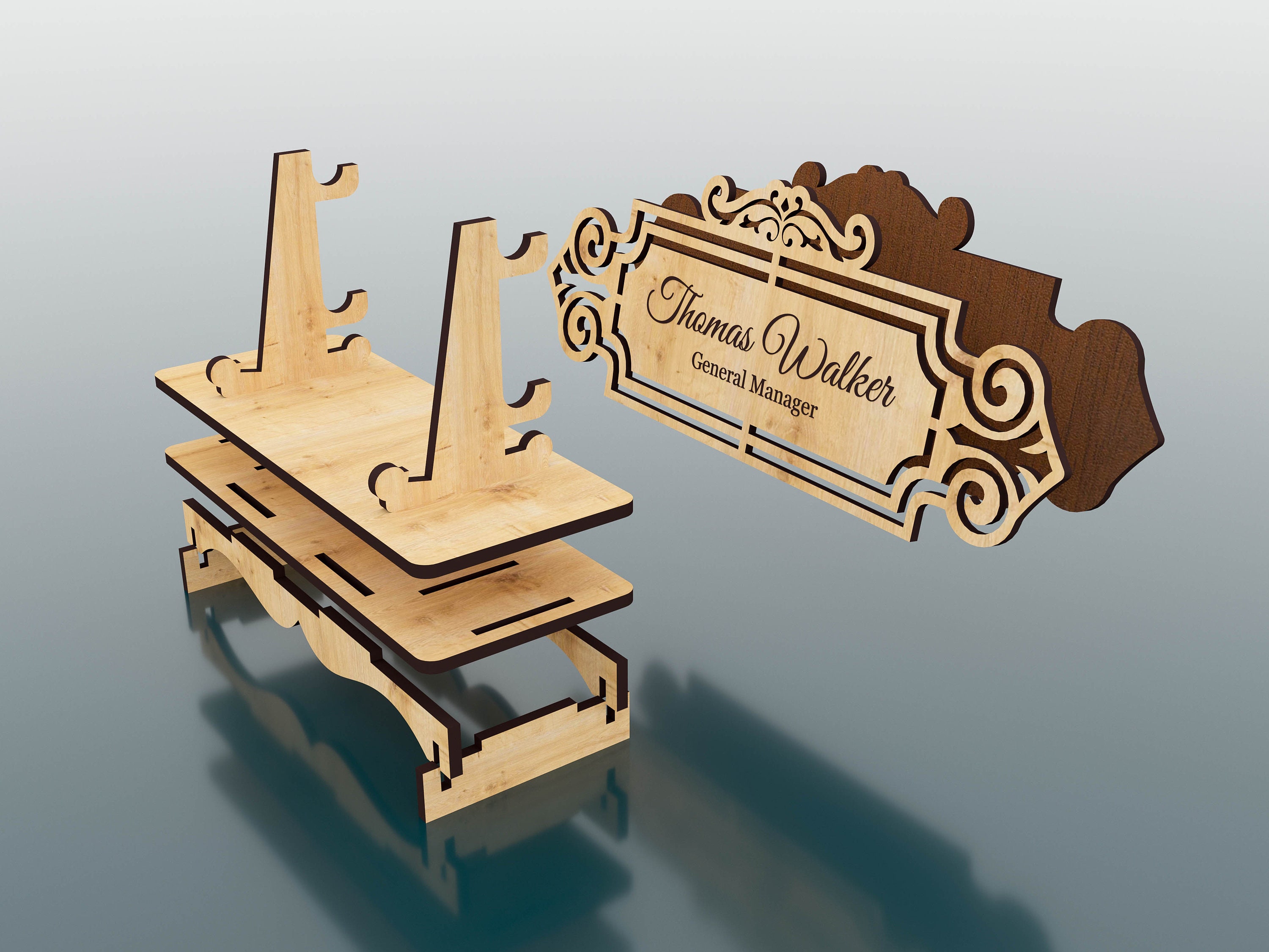 Laser Cut Desk Nameplates Svg Files Glowforge Cut Files Svg - Etsy Canada