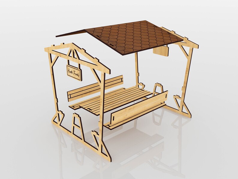 Camellia Picnic Table Laser Cut Svg Files Vector Files for - Etsy