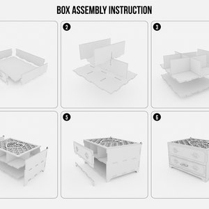 Laser Cut Chest of Drawers Jewelry Box, Wooden Gift Box, Laser Cut ...
