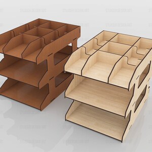 Laser Cut Desktop Organiser Svg Files, Paper Holder Stand Files, Vector ...