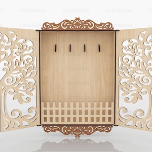 Laser Cut Key Cabinet Svg Files, Key Holder Files, Vector Files for ...