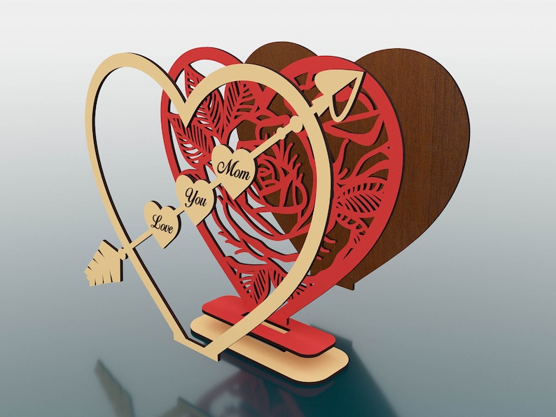 Decorative Heart Laser Cut Svg Files Glowforge Cut Files Svg - Etsy