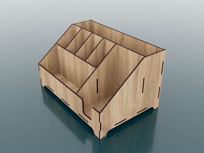 Laser Cut Desktop Organiser Svg Files Vector Files for Wood - Etsy