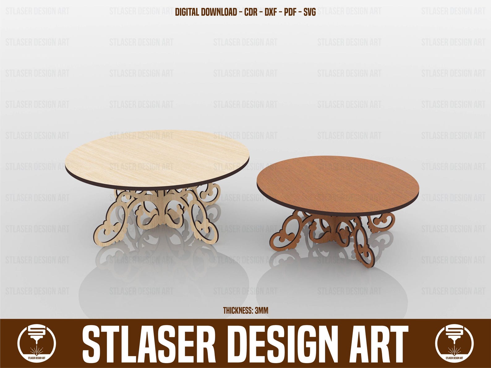 Laser Cut Cake Stand Svg Files, Vector Files for Wood Laser Cutting - Etsy