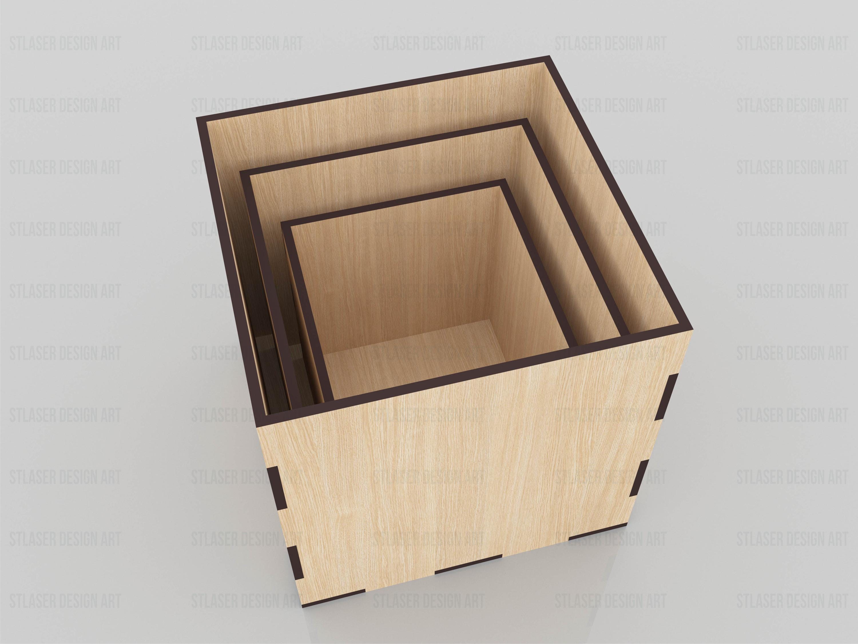 Laser Cut Storage Box Files, Laser Cut Wooden Box, Vector Files for ...