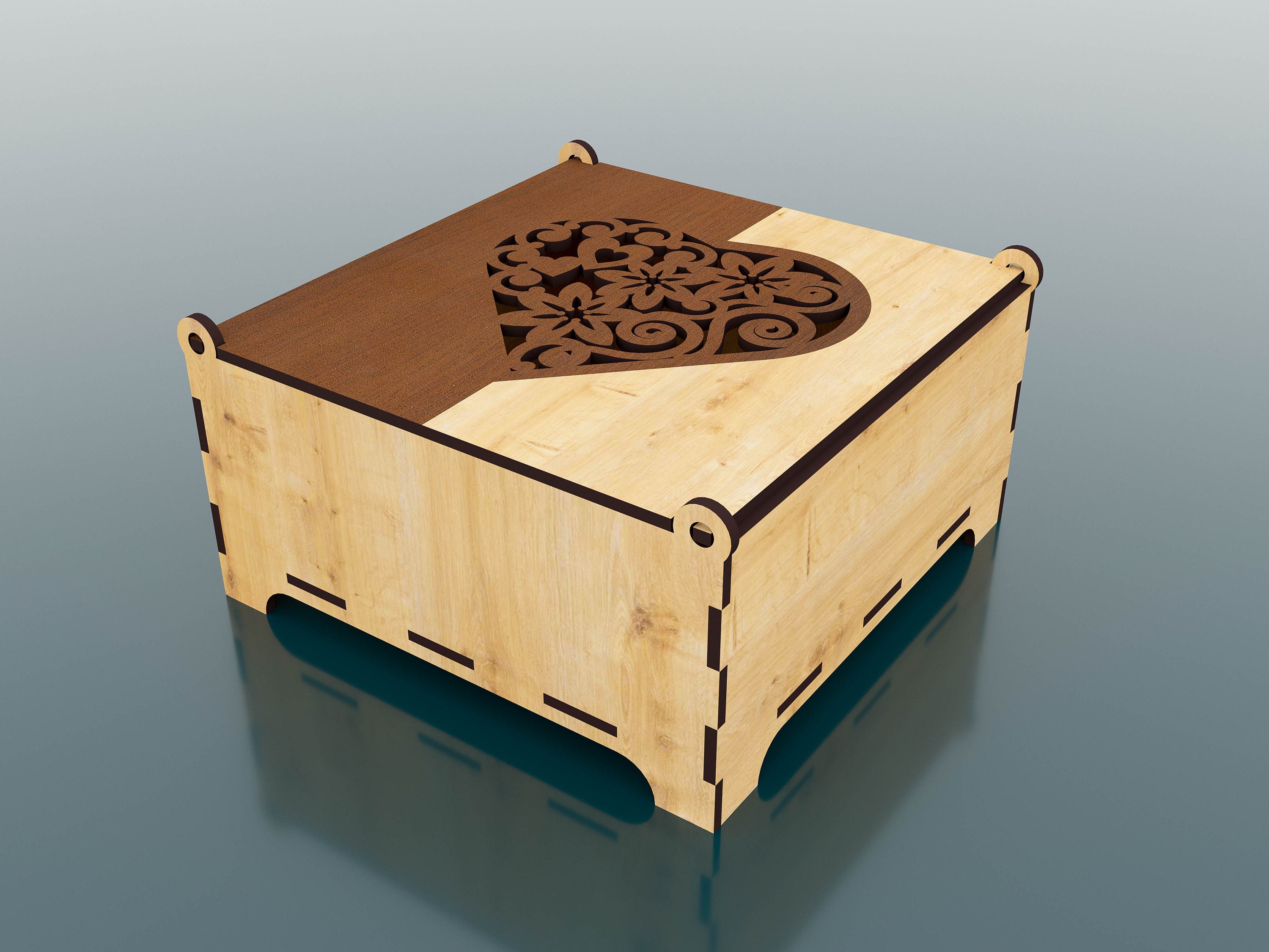 Laser Cut Decorative Box With Lid Svg Files Vector Files for - Etsy Canada