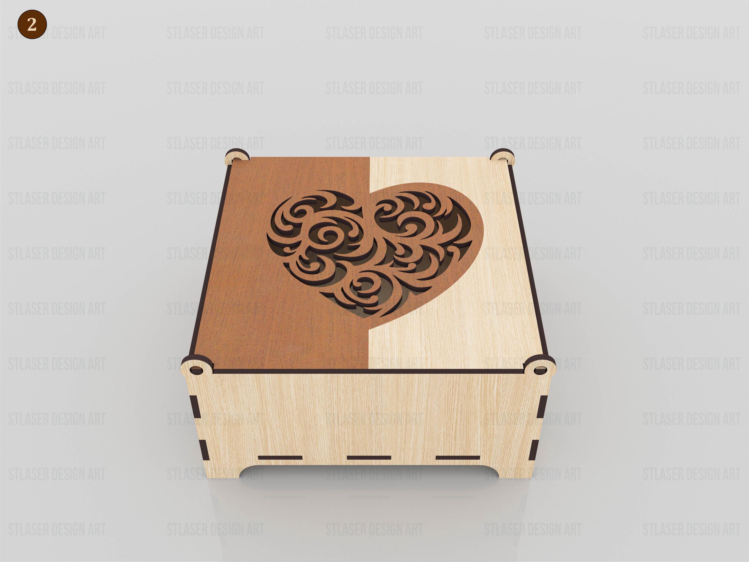 10 Different Laser Cut Decorative Box Bundle Svg Files, Vector Files ...