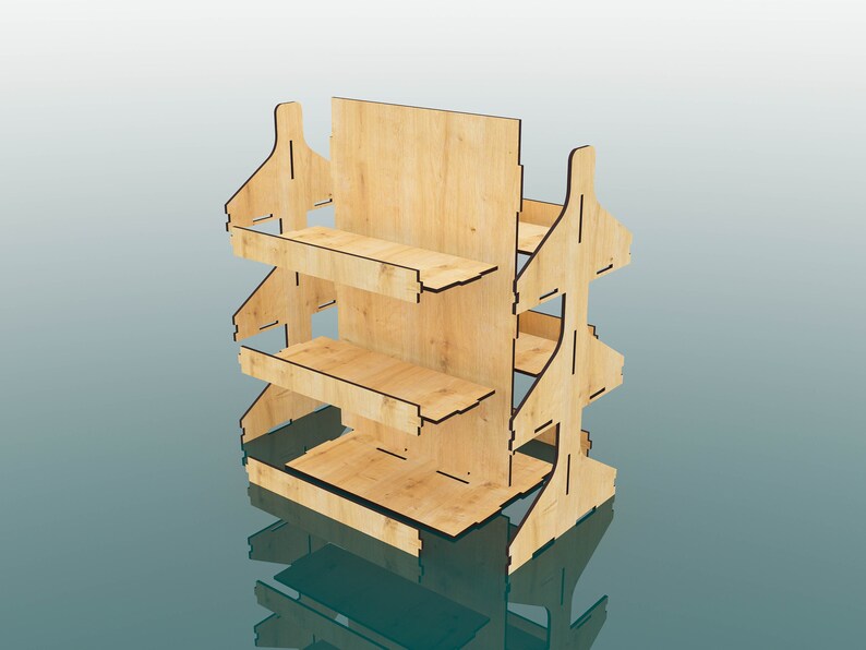 Display Stand Laser Cut Svg Files 3 Shelf Display Stand - Etsy
