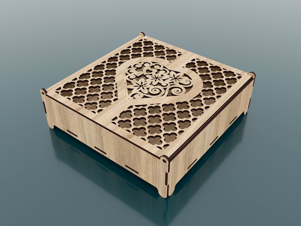 Decorative Laser Cut Wooden Box With Lid Wooden Gift Box - Etsy