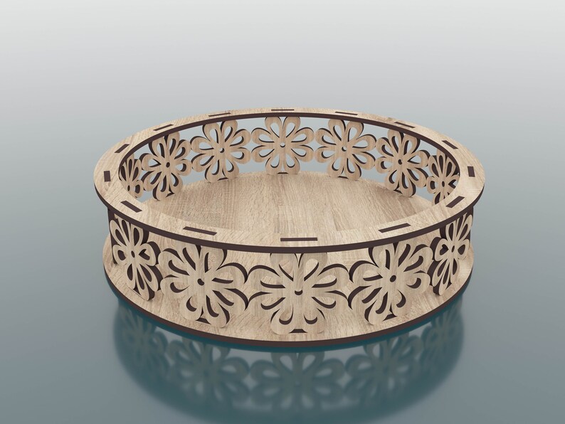 Decorative Round Box Svg Files Vector Files for Wood Laser - Etsy