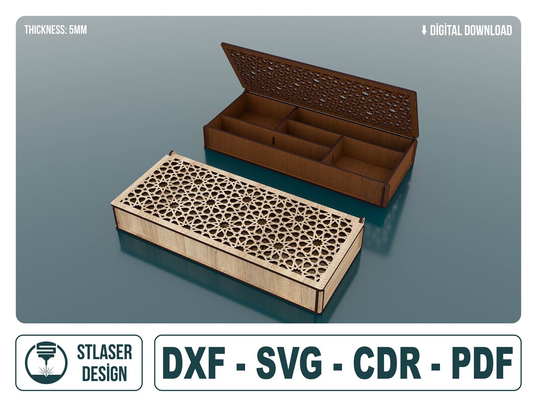 Laser Cut Storage Box Svg Files, Vector Files for Wood Laser Cutting - Etsy
