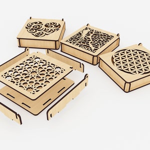 Decorative Wooden Gift Box Laser Cut, Laser Cut Wooden Box With Lid ...