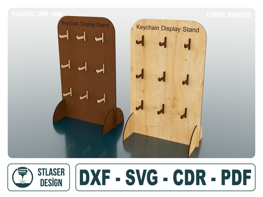 Laser Cut Keychain Display Stand Svg Files Glowforge Cut - Etsy Australia
