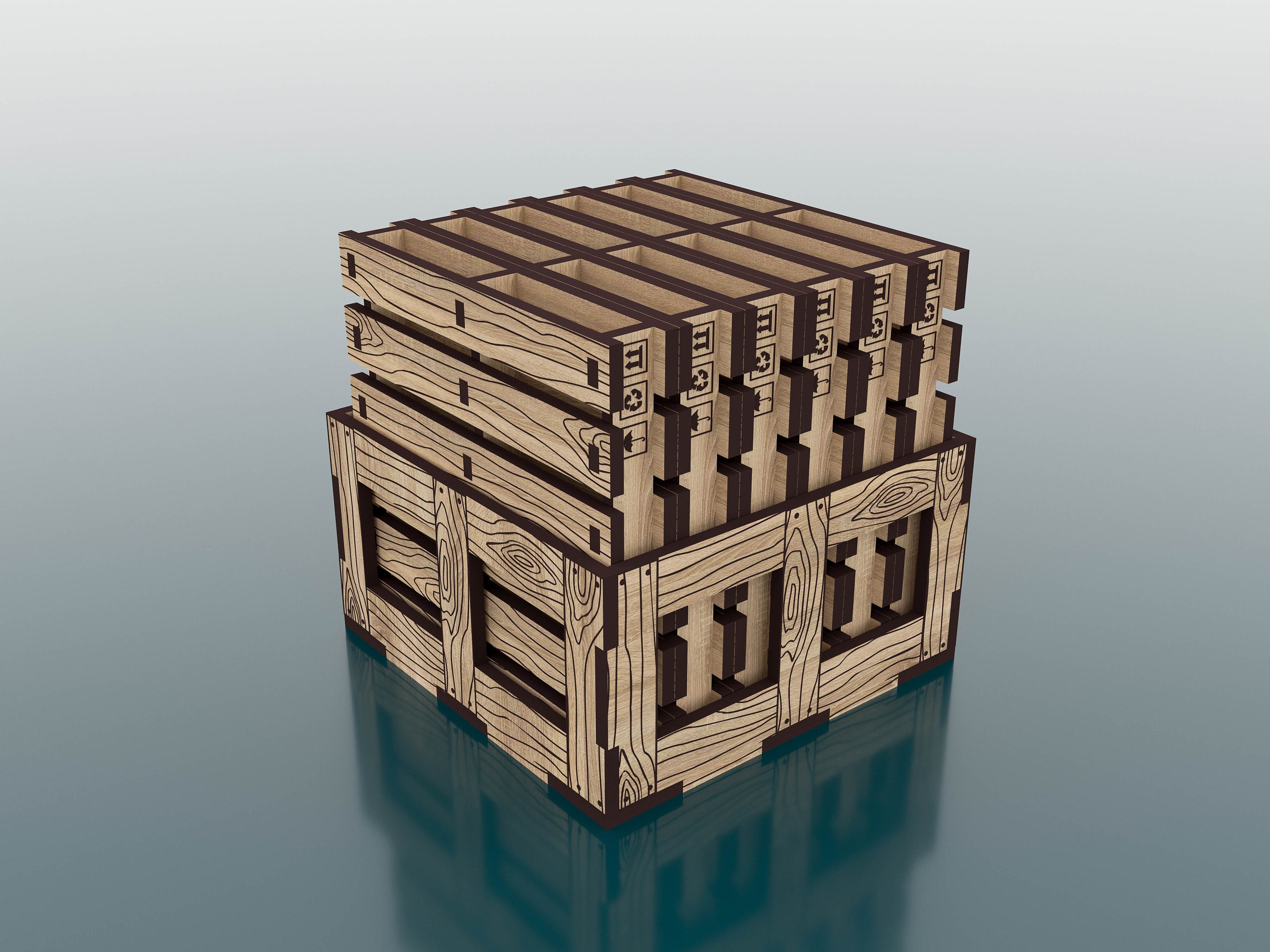 Boxed Pallet Coaster Svg Files Vector Files for Wood Laser - Etsy Canada