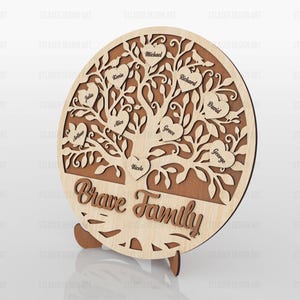 Family Tree Laser Cut Svg Files, Vector Files for Wood Laser Cutting - Etsy