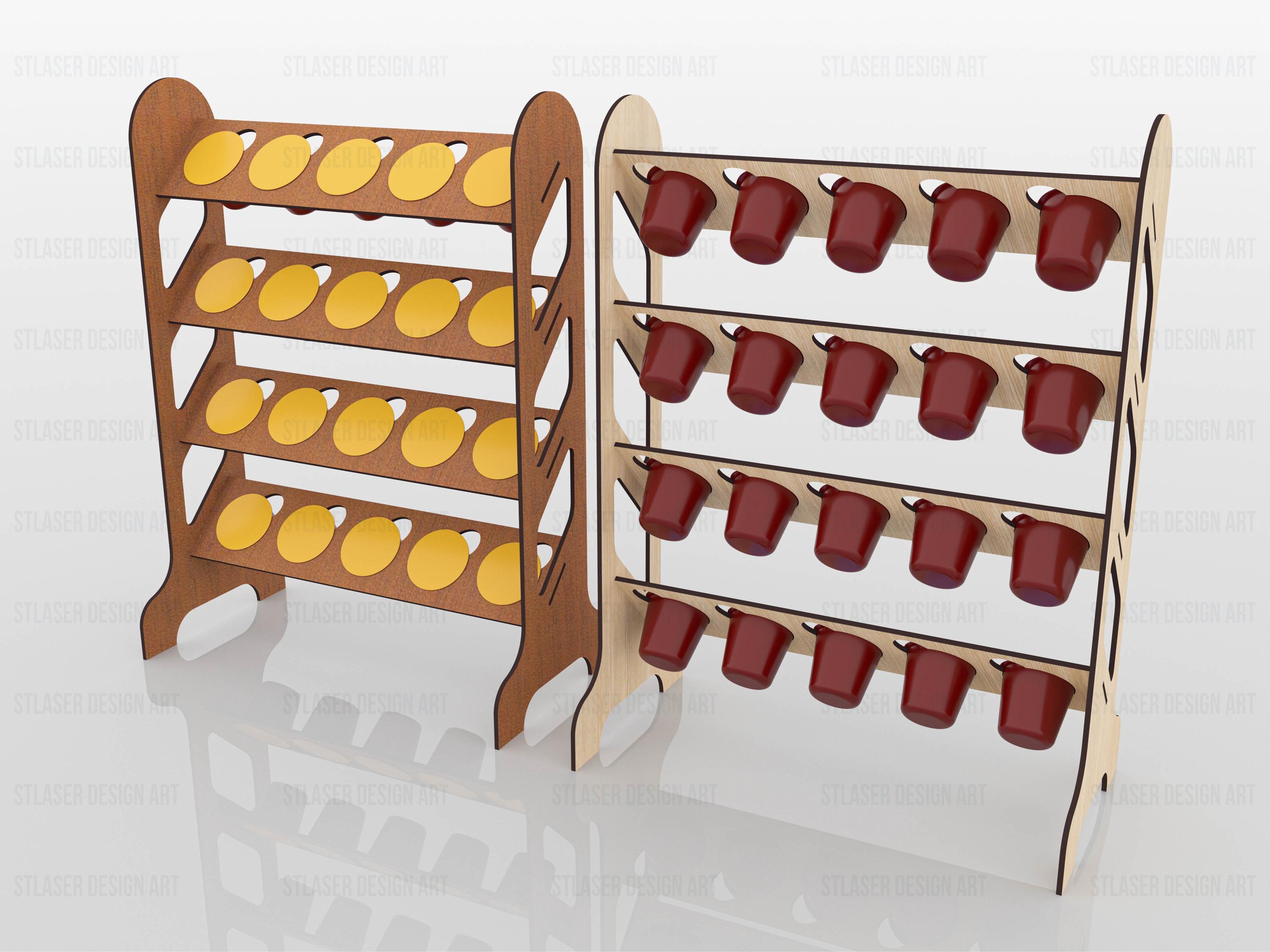 20 Slots Coffee Capsule Stand Laser Cut Svg Files, Vector Files for ...
