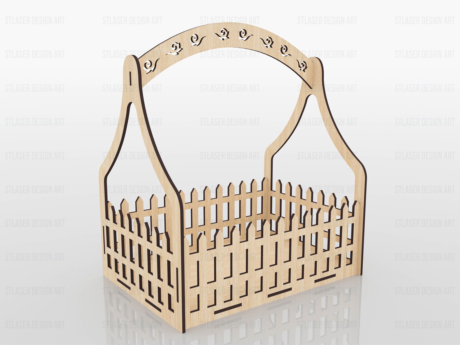 Laser Cut Decorative Basket Svg Files, Vector Files for Wood Laser ...