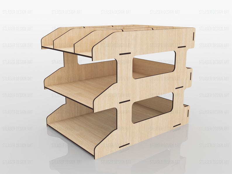 Laser Cut Desktop Organiser Svg Files, Paper Holder Stand Files, Vector ...