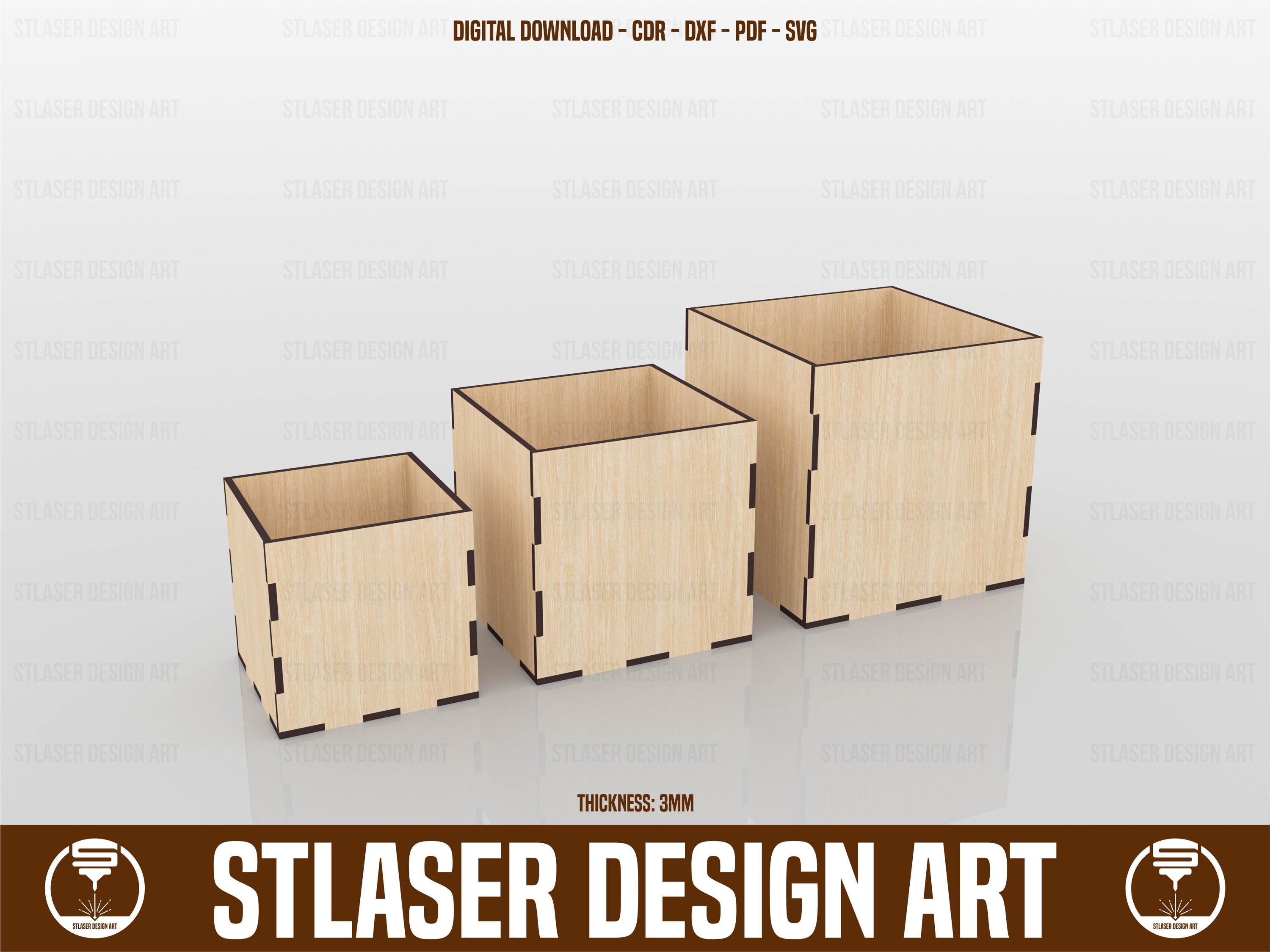 Laser Cut Storage Box Files, Laser Cut Wooden Box, Vector Files for ...