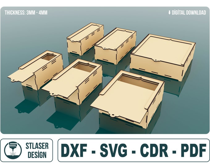 Boxed Pallet Coaster Svg Files, Vector Files for Wood Laser Cutting ...