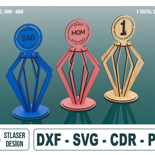 Award Trophy Laser Cut Files Wood Award Svg Files Vector - Etsy