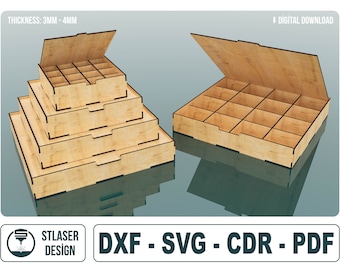 Laser Cut Decorative Box With Lid Svg Files Vector Files for - Etsy