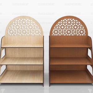 Display Stand Laser Cut Svg Files , 3 Shelf Display Stand Files, Vector ...