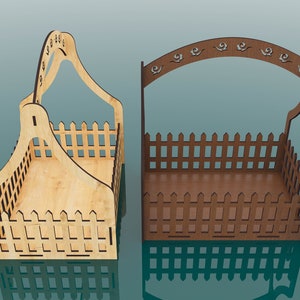 Laser Cut Decorative Basket Svg Files, Vector Files for Wood Laser ...