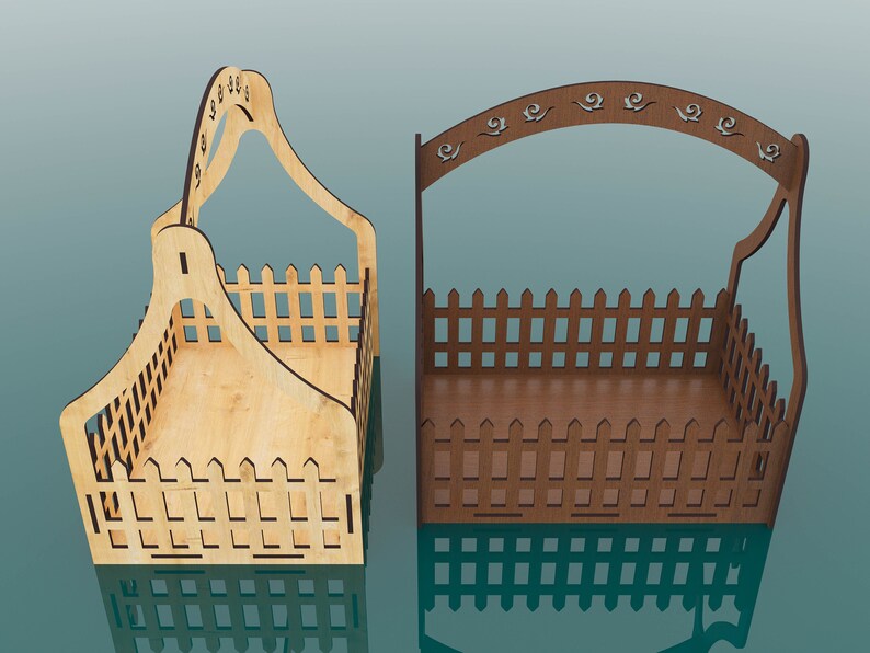 Laser Cut Decorative Basket Svg Files Vector Files for Wood - Etsy