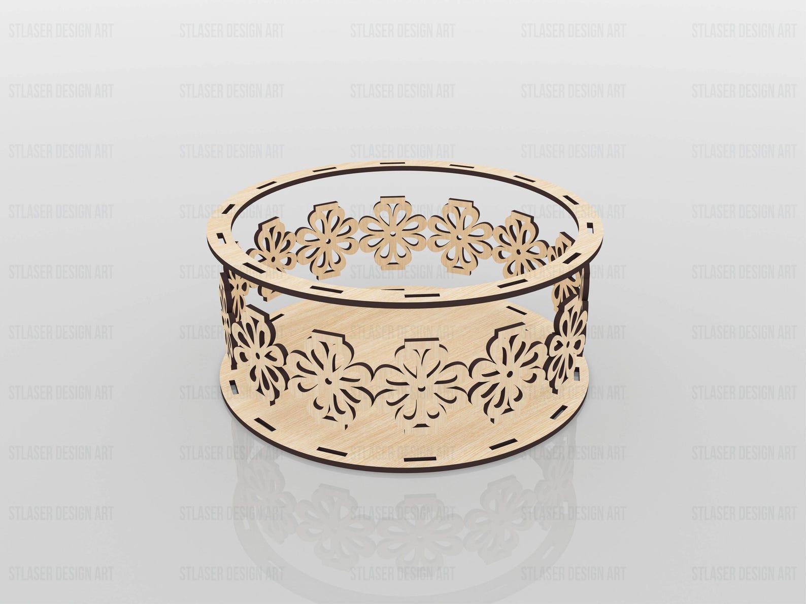 Decorative Round Box Svg Files, Vector Files for Wood Laser Cutting - Etsy