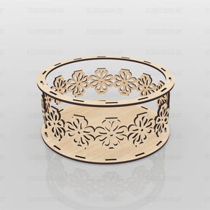 Decorative Round Box Svg Files, Vector Files for Wood Laser Cutting - Etsy