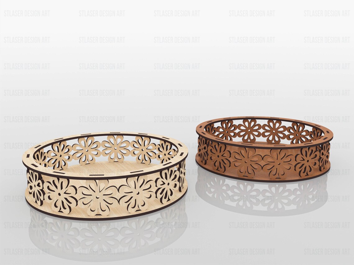 Decorative Round Box Svg Files, Vector Files for Wood Laser Cutting - Etsy