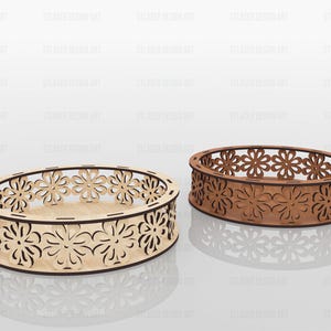 Decorative Round Box Svg Files, Vector Files for Wood Laser Cutting - Etsy