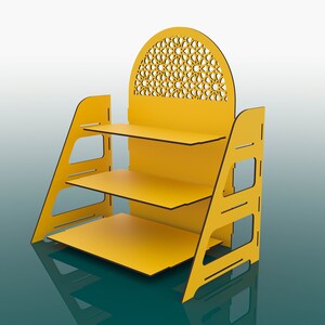 Display Stand Laser Cut Svg Files , 3 Shelf Display Stand Files, Vector ...