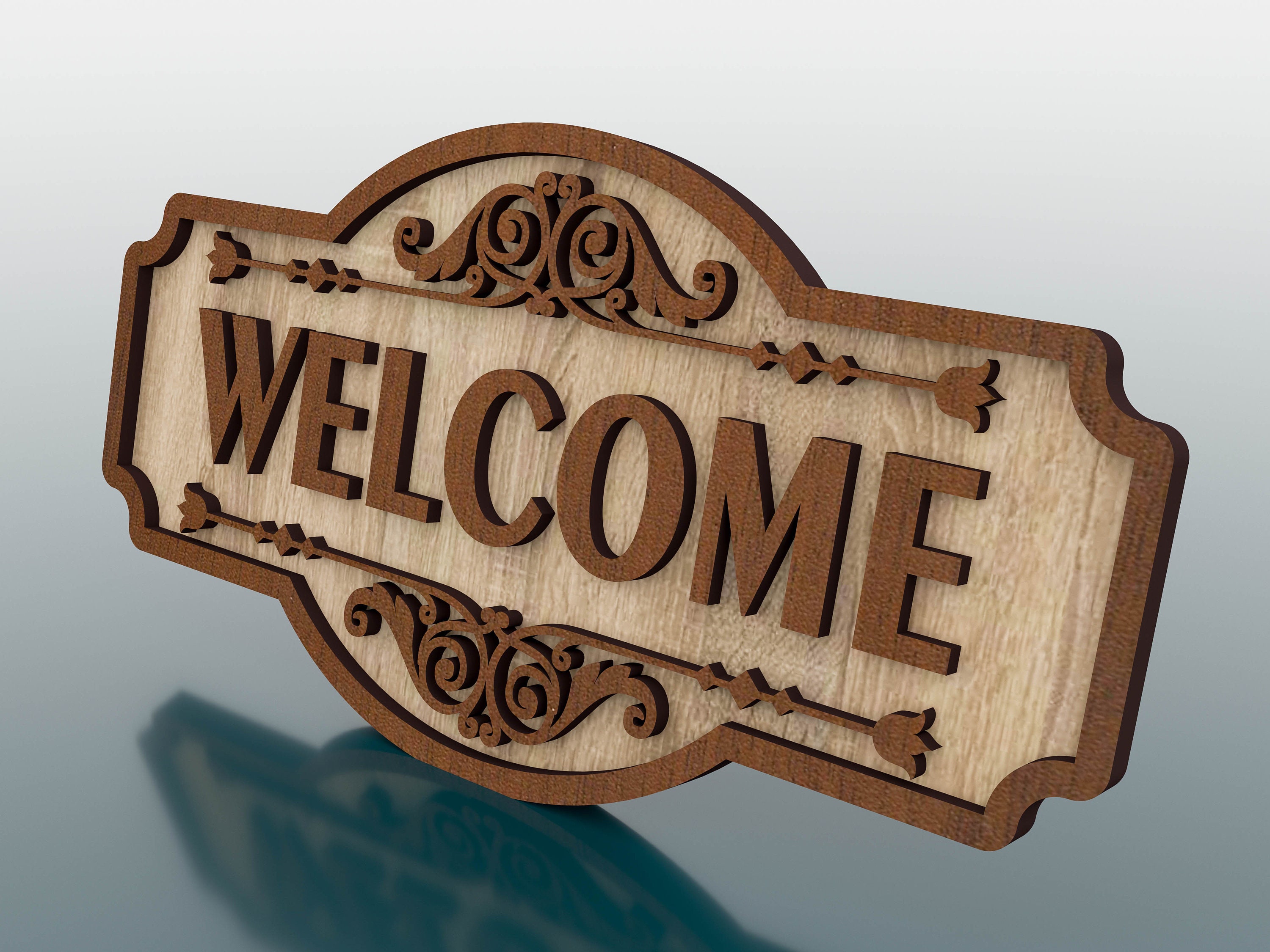 Welcome Sign Door Hanger Laser Cut Svg Files Glowforge Cut - Etsy Australia