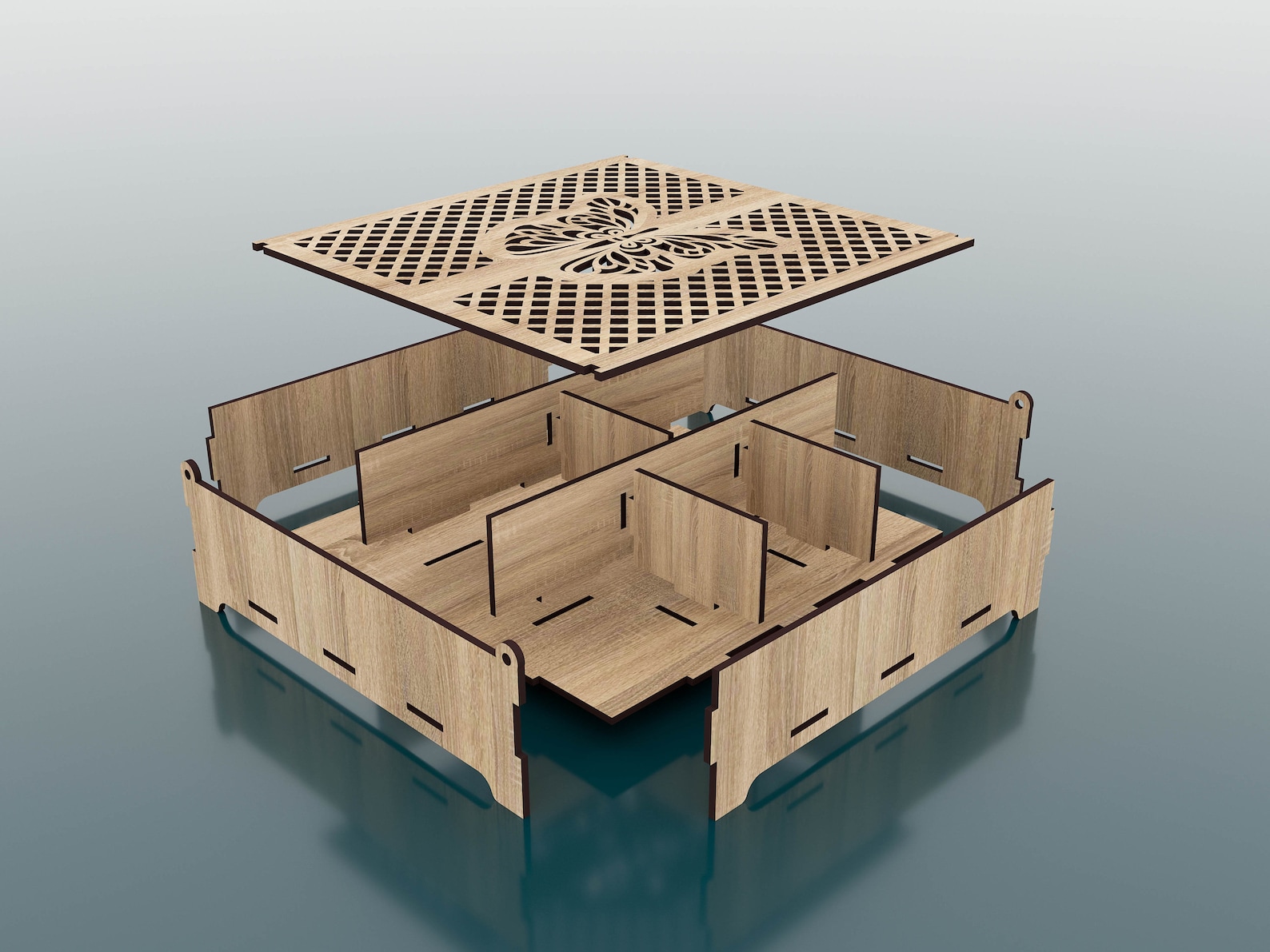 Decorative Laser Cut Wooden Box With Lid Vector Files for - Etsy