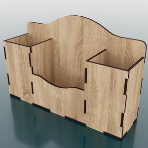 Laser Cut Wooden Pencil Holder Vector Files for Wood Laser - Etsy