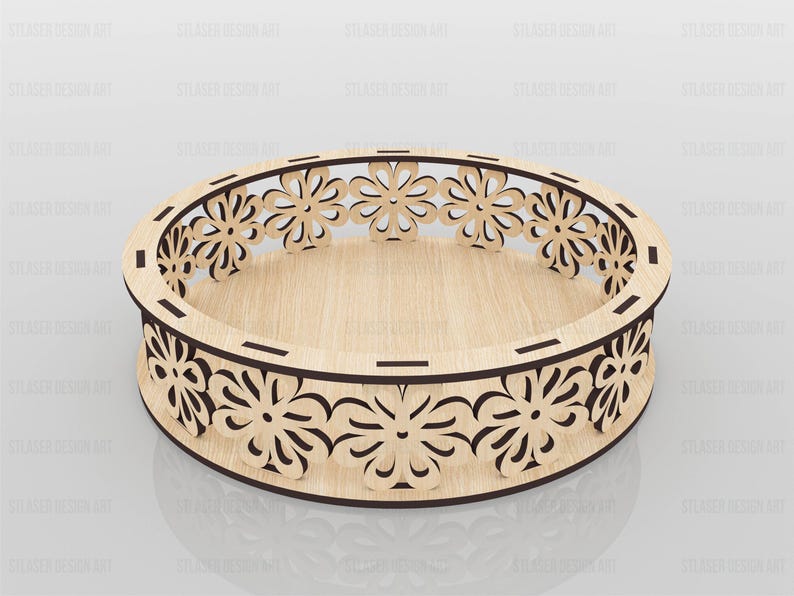 Decorative Round Box Svg Files, Vector Files for Wood Laser Cutting - Etsy