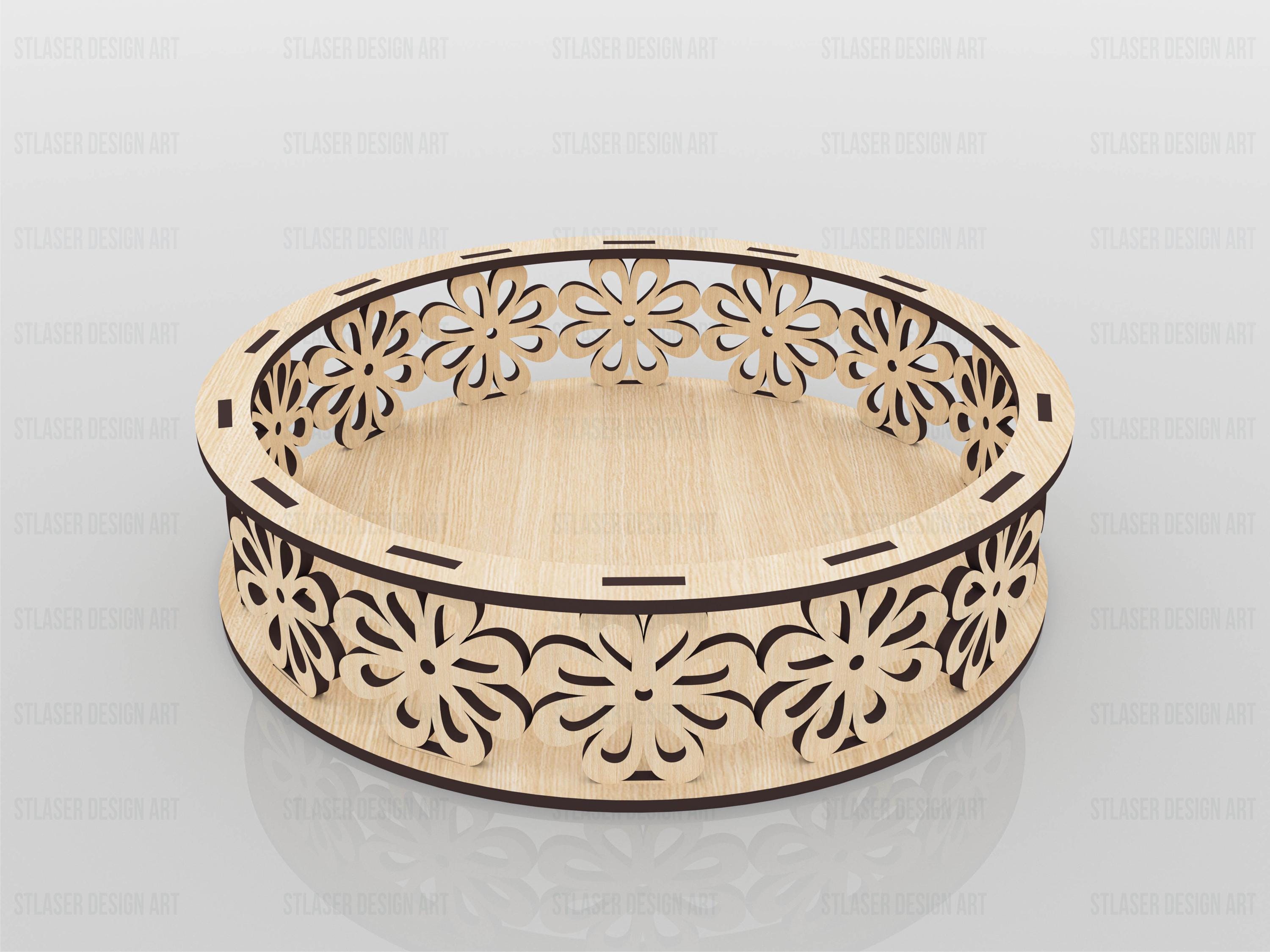 Decorative Round Box Svg Files, Vector Files for Wood Laser Cutting - Etsy