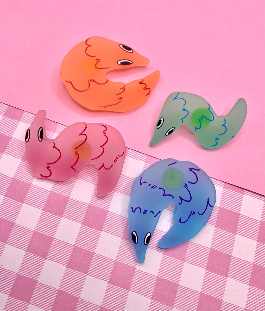 Worm on A String Frosted Acrylic Cute Silly Fun Charm 2” Pin - Etsy