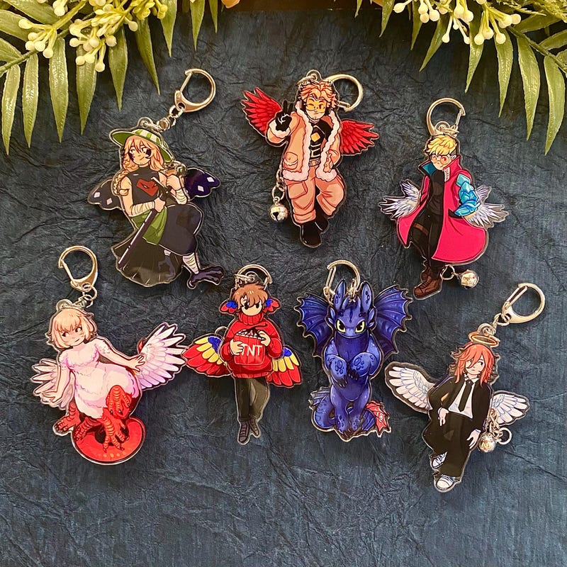Angel Devil Keychains - Etsy