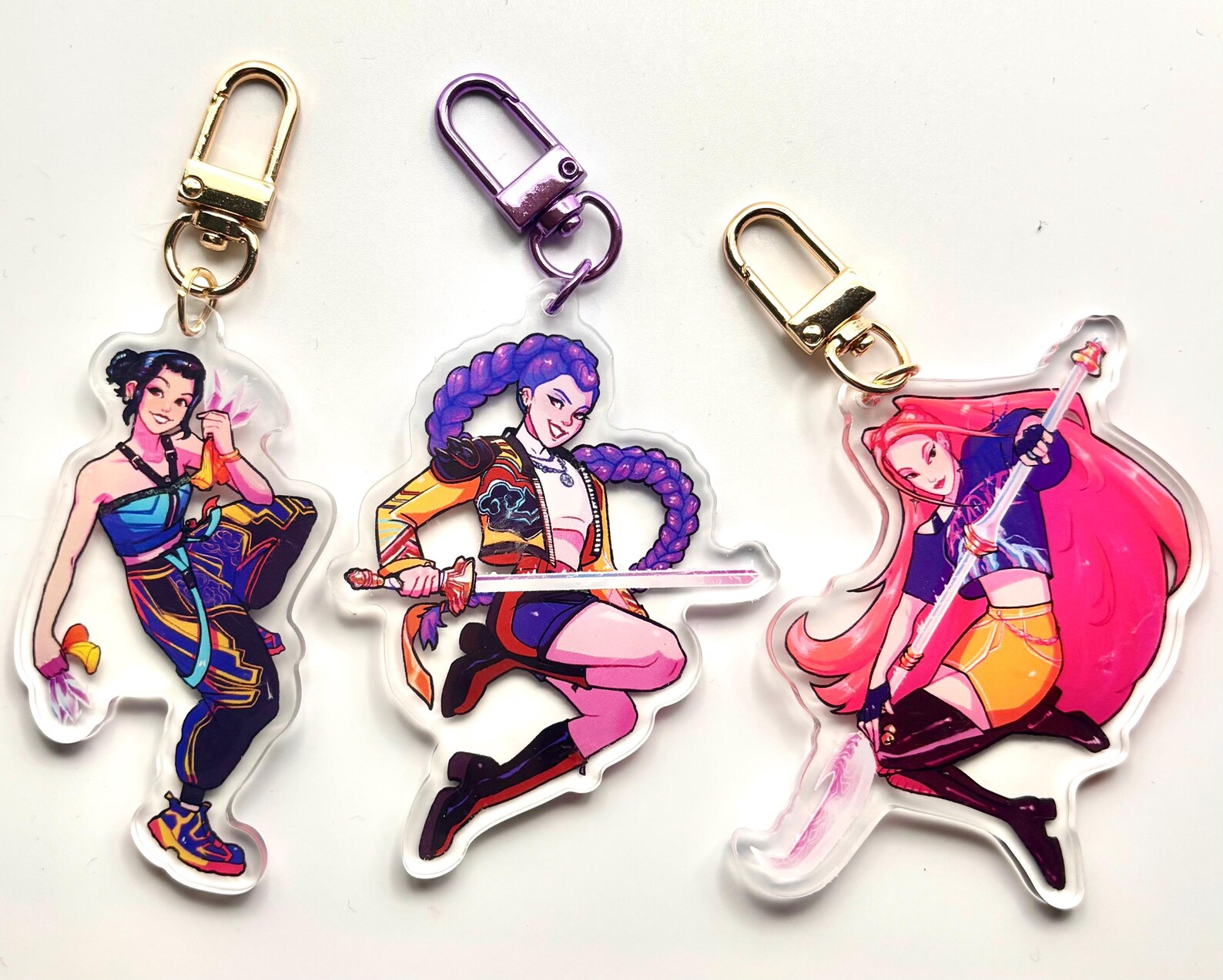 Acrylic Hunters K Pop Idols Girls Keychains - Etsy
